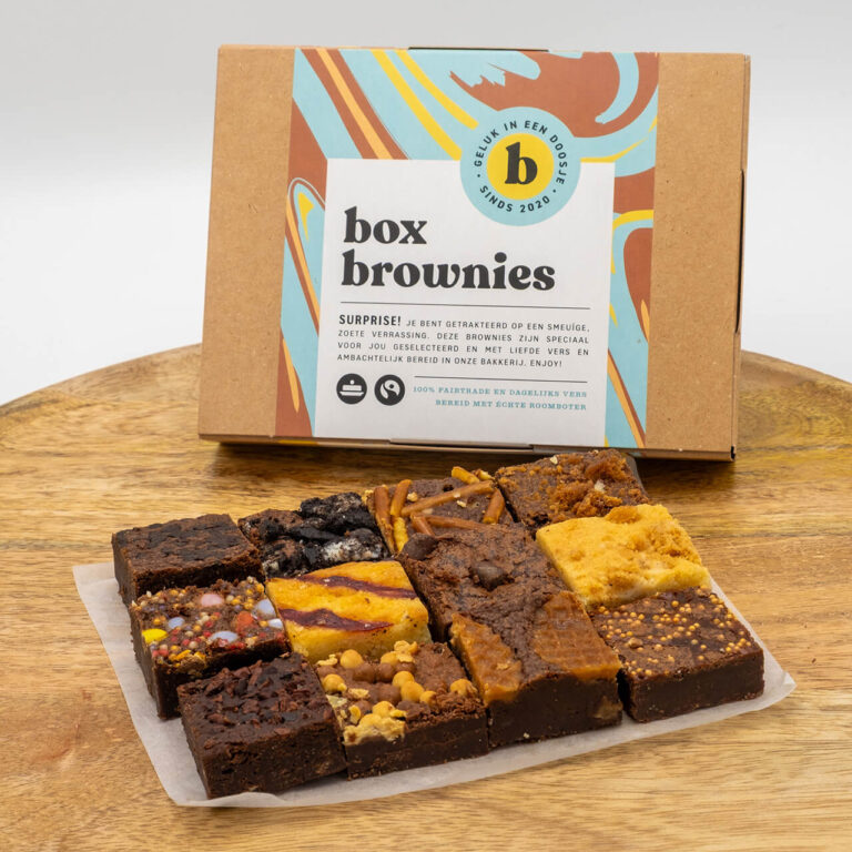 Box Brownies Mini’s: probeer 12 verschillende smaken brownies!