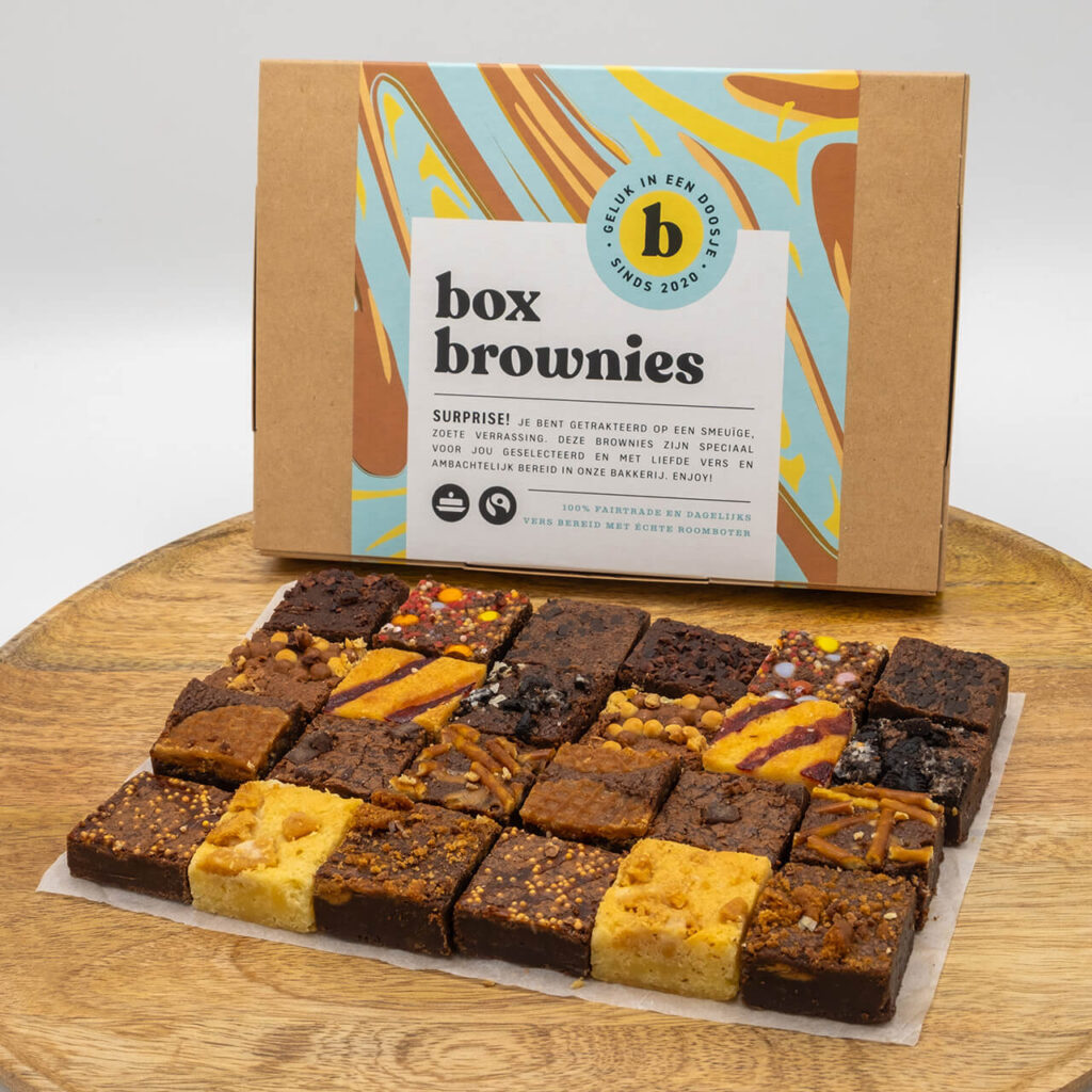 Box Brownies Mini’s: probeer 12 verschillende smaken brownies!